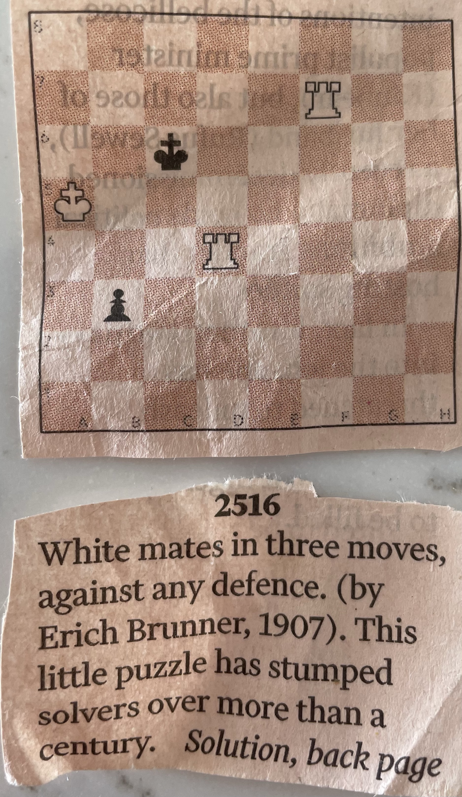 A beautiful mate in 3 rook ending | allanbeardsworth
